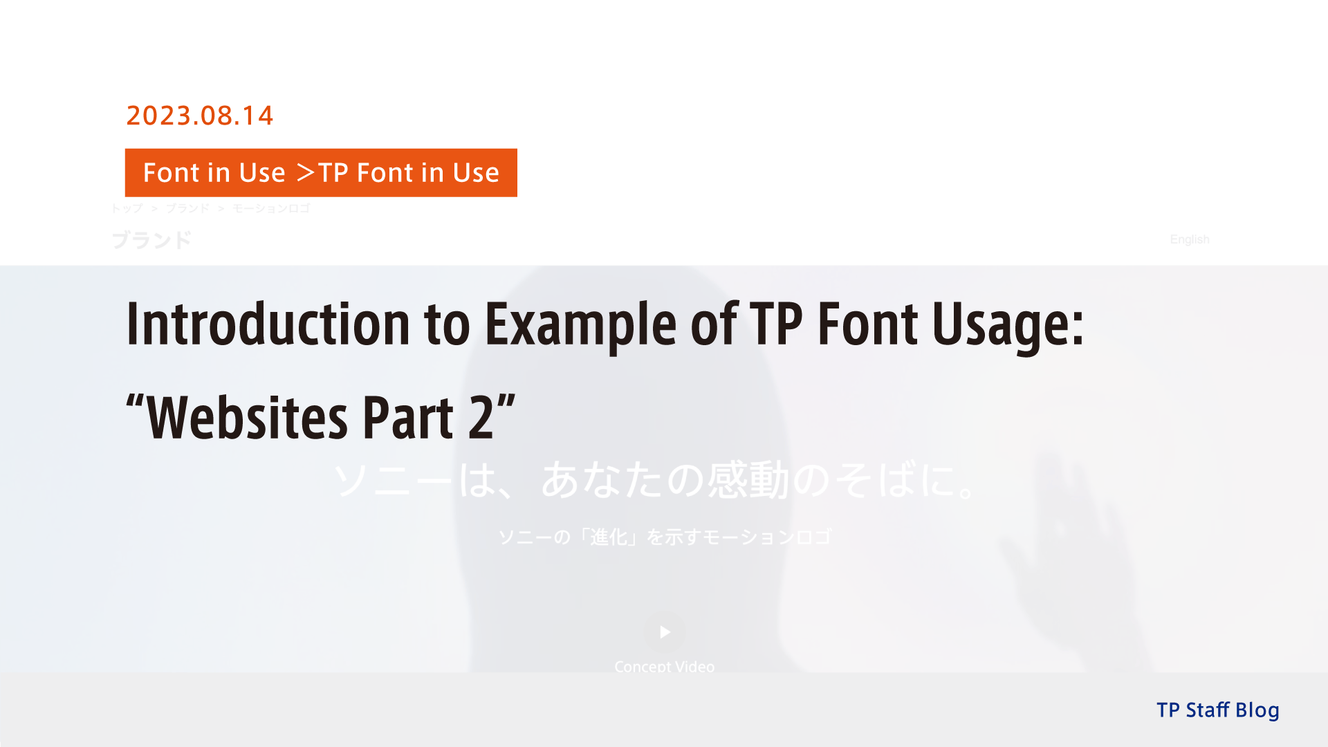 Introduction to Example of TP Font Usage: “Websites Part 2” - Type ...